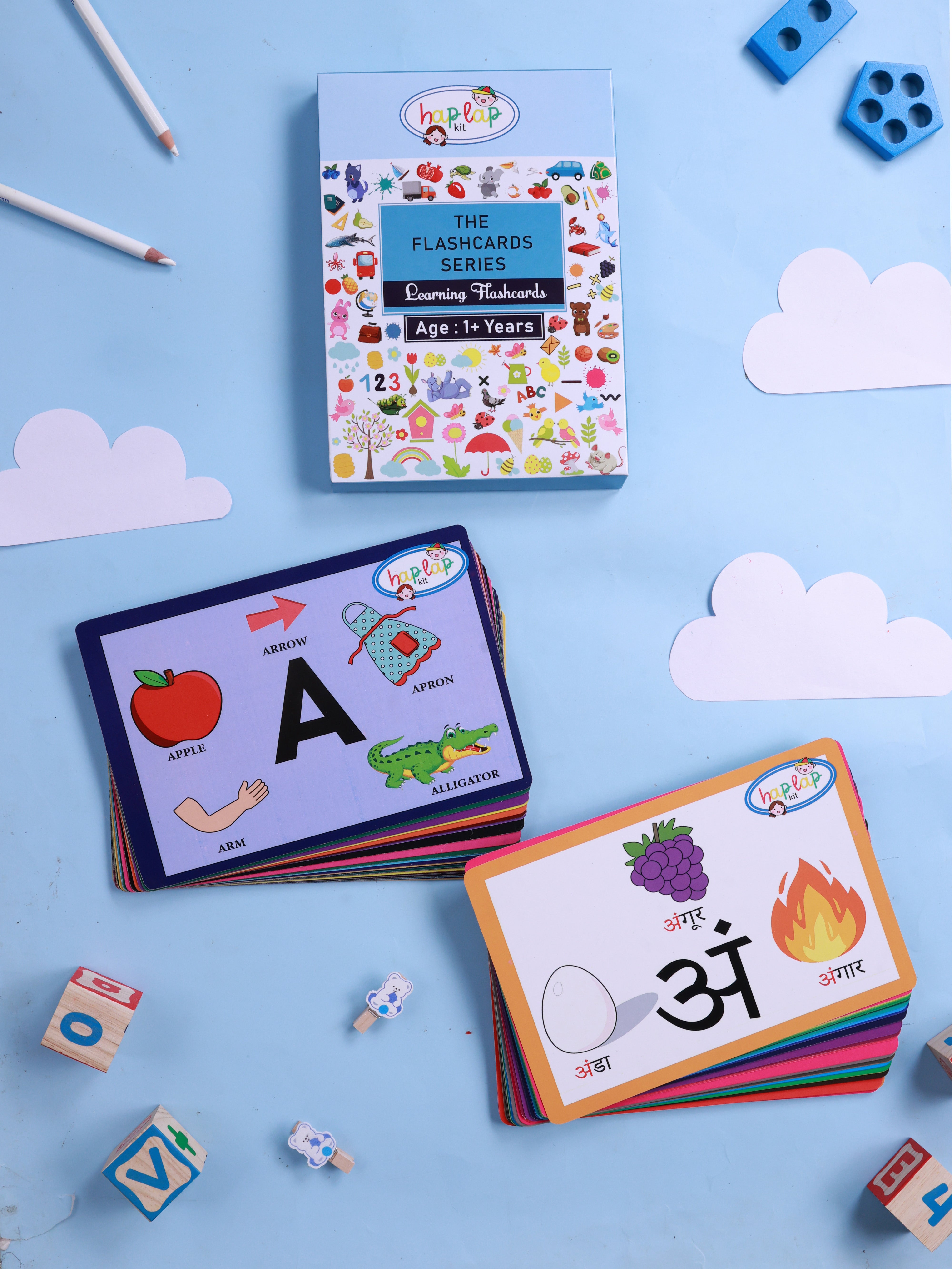 Alphabet & Hindi Varnamala Flashcards – Haplap Kit